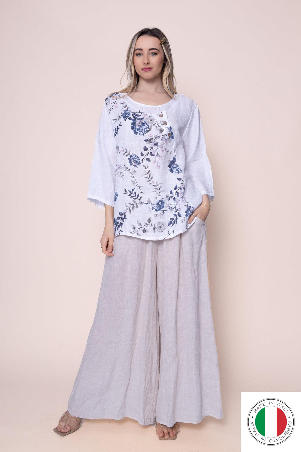 Linen Top - OS6725B-11 – Linen Italia